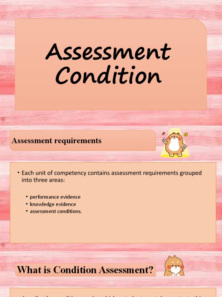 Assessment Condition Assessment Condition | PDF
