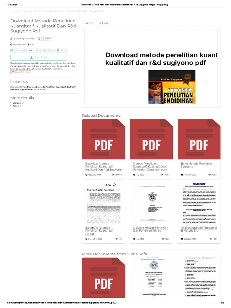Metode Penelitian Kuantitatif Kualitatif Dan R&D Sugiyono PDF (Oq1nrmj3po02) | PDF | Multimedia ...