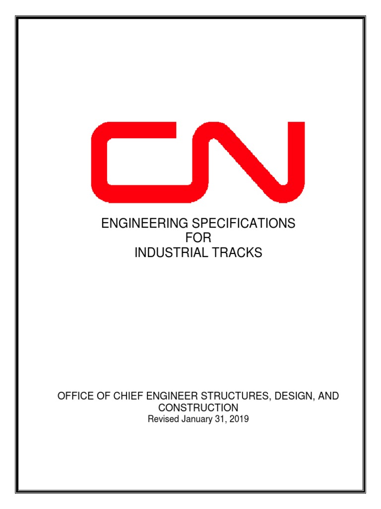 CN Industry Track Standards | PDF | Track (Rail Transport ...