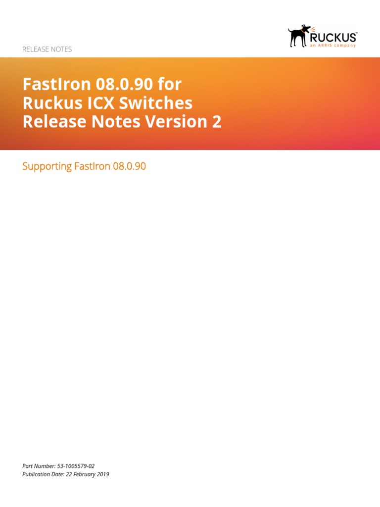 Fastiron 08090 Releasenotes 2.0 | PDF | I Pv6 | Ip Address
