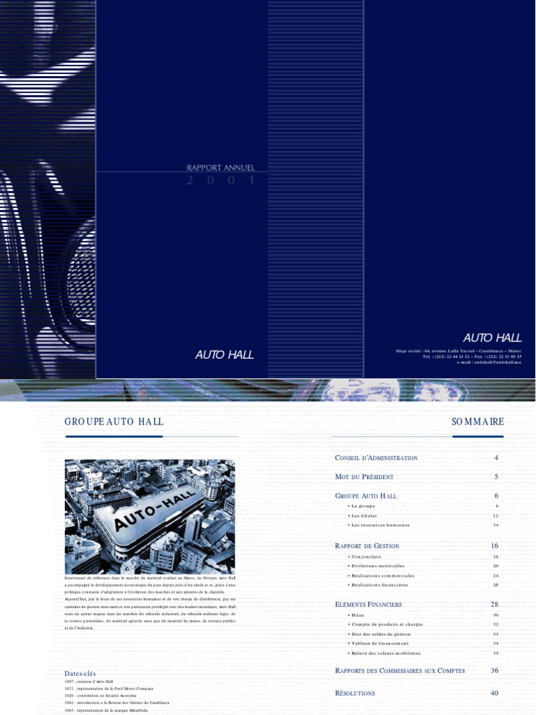 Groupe Auto Hall : Leader Automobile au Maroc | PDF | Maroc | Voitures