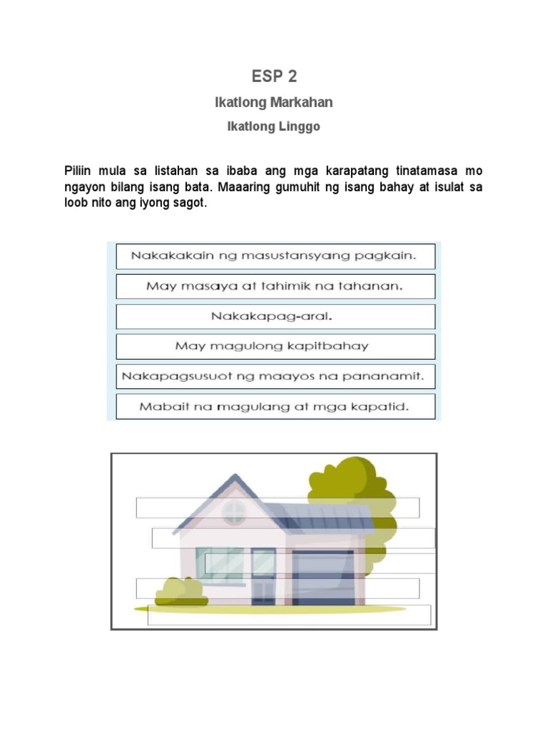 ESP 2 Q3 Week 3 | PDF