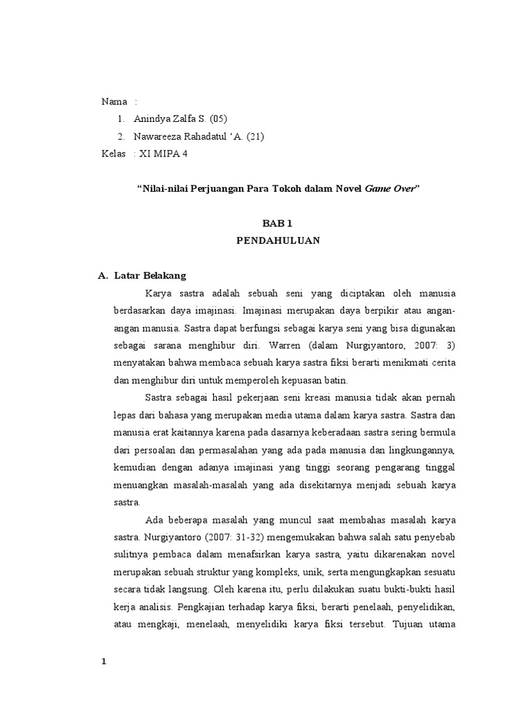 Bab 1 KTI | PDF | Fiksi Umum