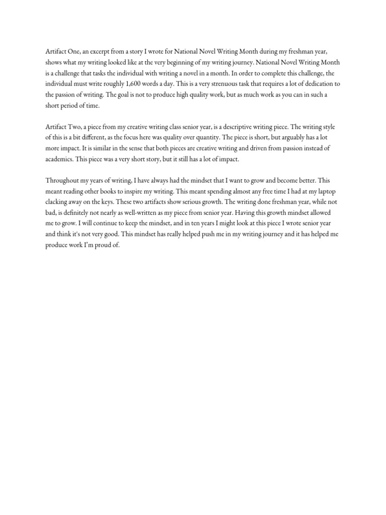 Growth Mindset Reflection | PDF