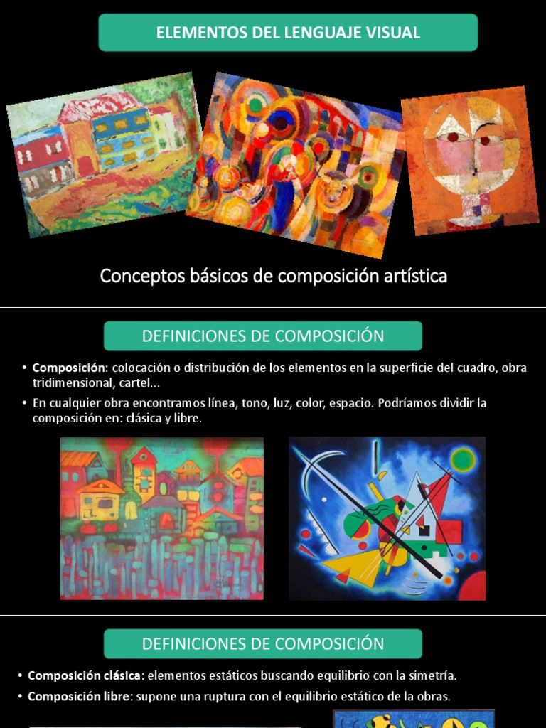 Elementos del Lenguaje Visual en Arte | PDF | Color | Composición ...
