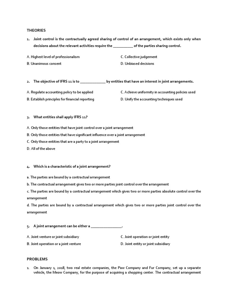 Joint Arrangements JSM - File | PDF | Book Value | Stocks