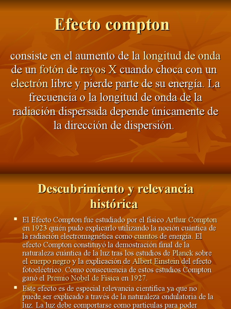 Efecto Compton | PDF | Rayo X | Partícula elemental