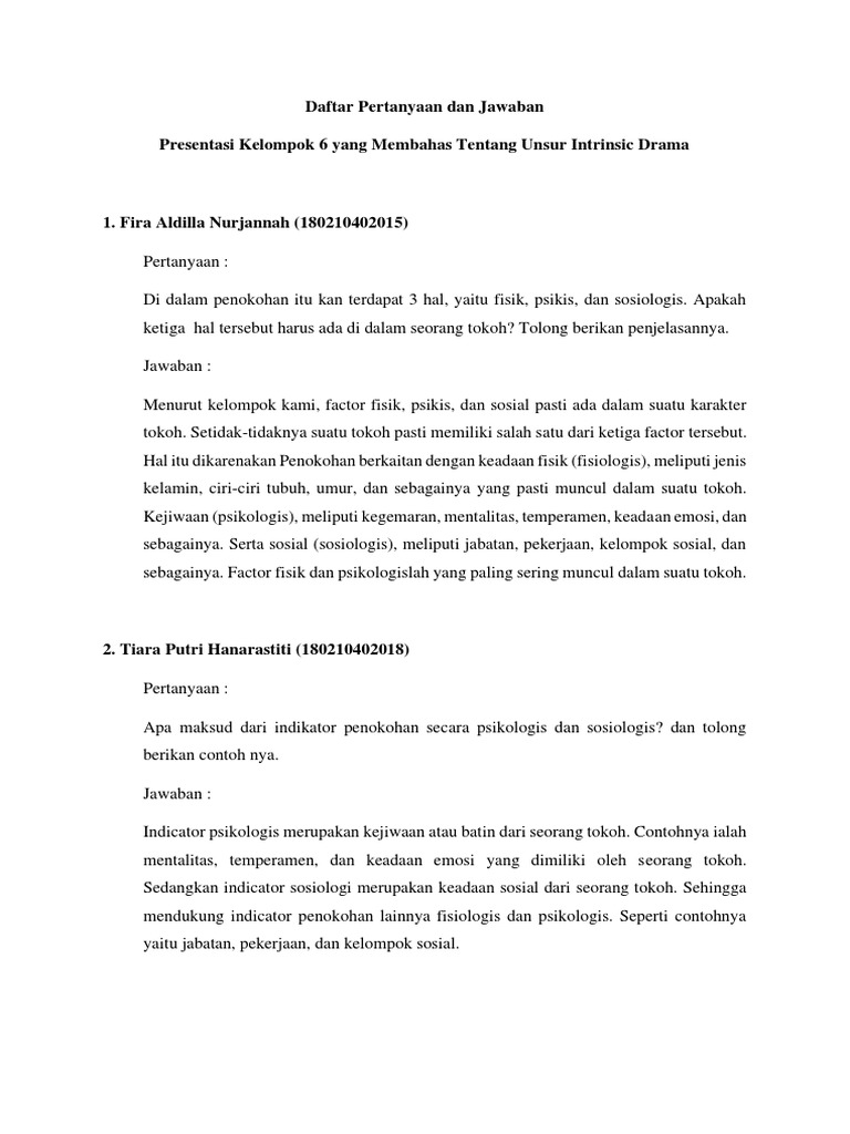 Pertanyaan Dan Diskusi Kel 6 | PDF | Sains & Matematika