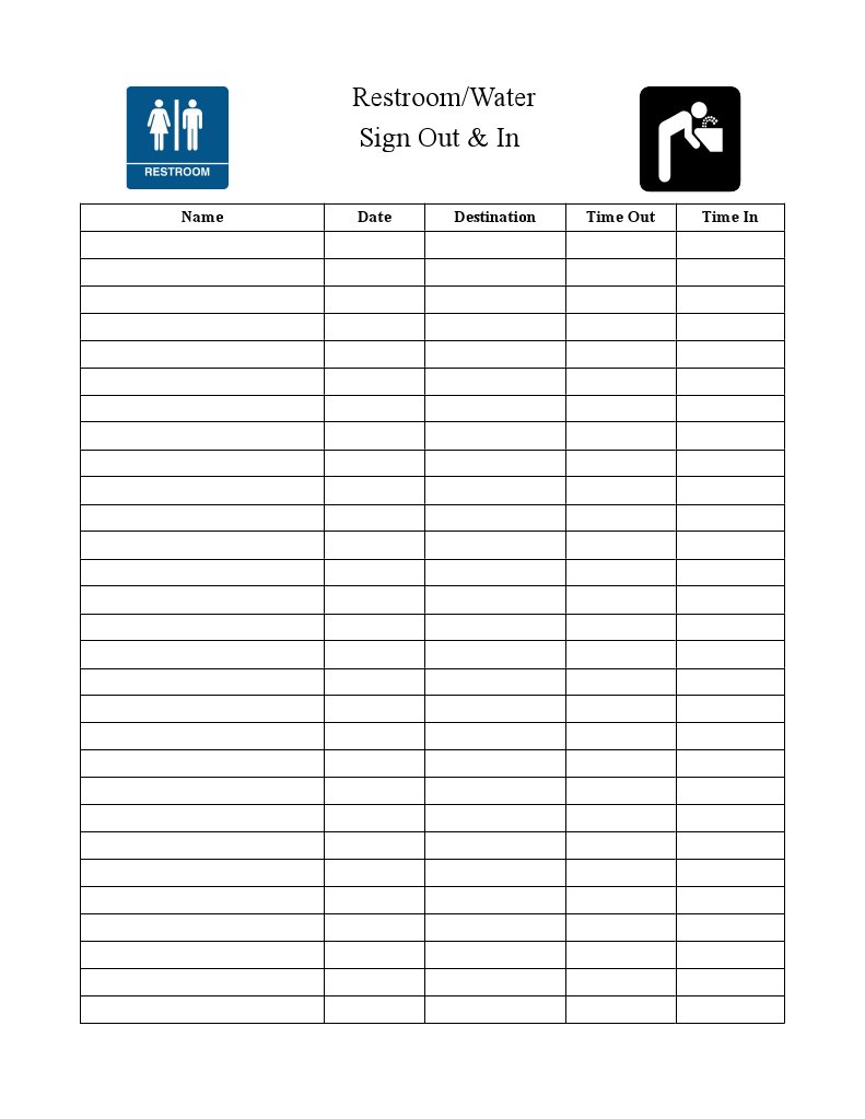 Restroom Sign Out | PDF