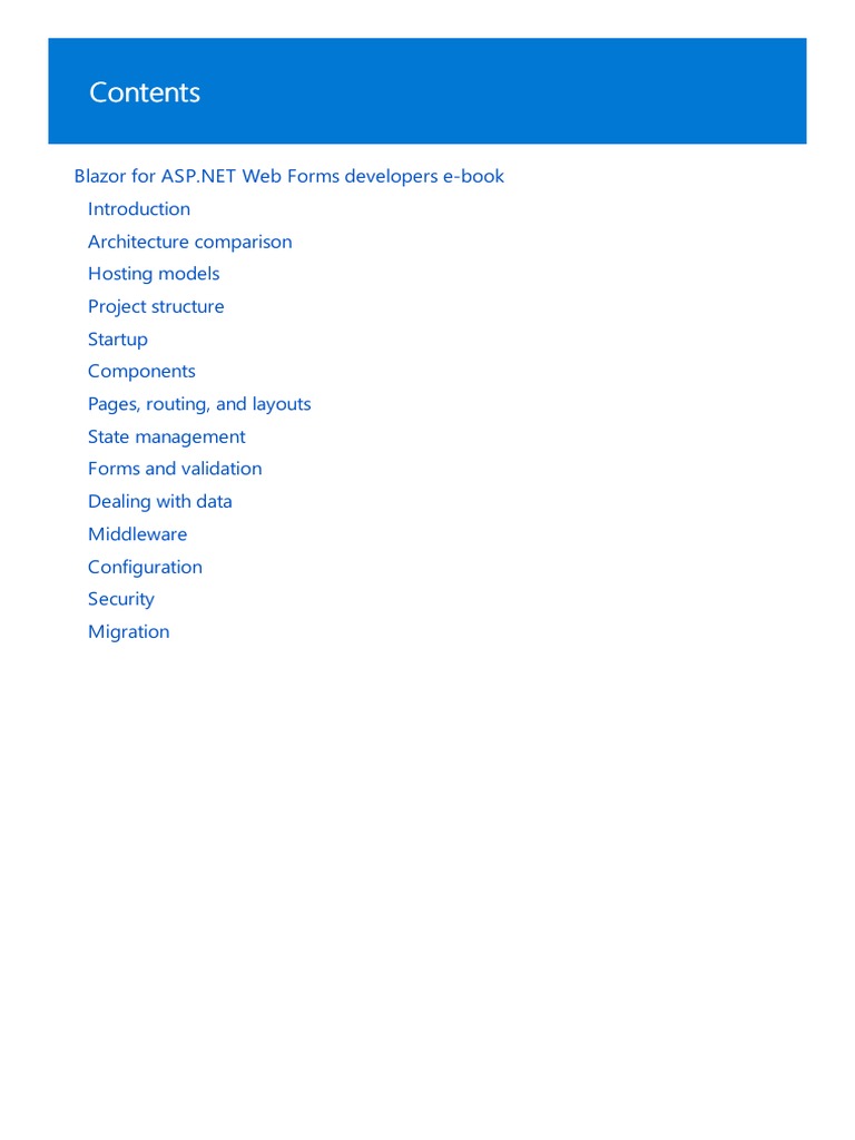 Blazor For ASP - Net Web Forms Developers | PDF | Web Application | Dynamic Web Page