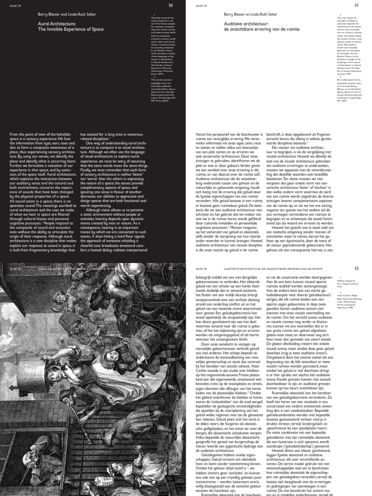 Blesser Salter 2009 Aural Architecture OASE78 Immersed | PDF