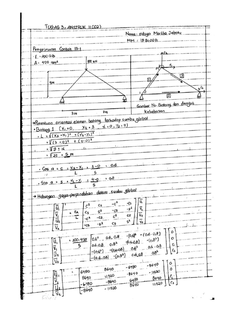 Penyelesaian Soal Anstruk - 2 | PDF