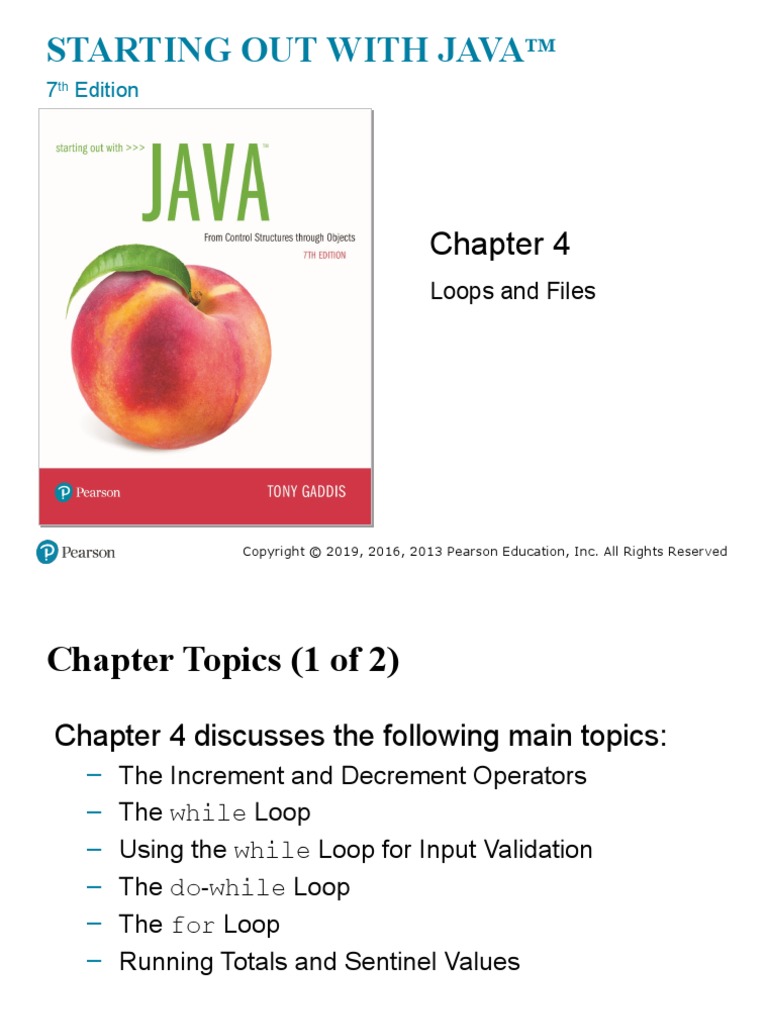 CSO Gaddis Java Chapter04 7e | PDF