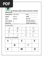 1 Class Drawing Paper | PDF