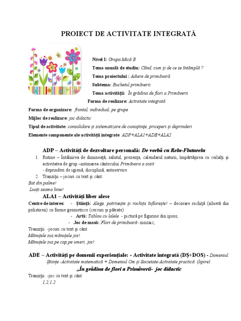 Proiect Inspectie Grad 1 | PDF