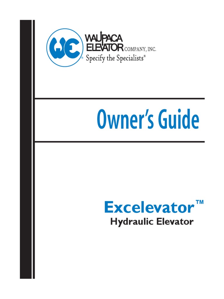 Owner's Guide: Excelevator | PDF | Elevator | Door