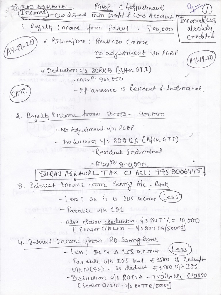 PGBP Income Adjustment | PDF | Accountant | Qualifications