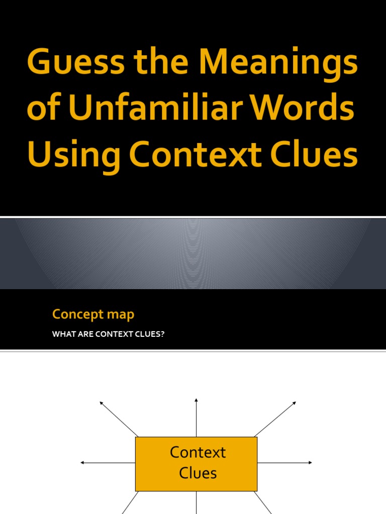 Guess The Meanings of Unfamiliar Words Using Context Clues | PDF ...