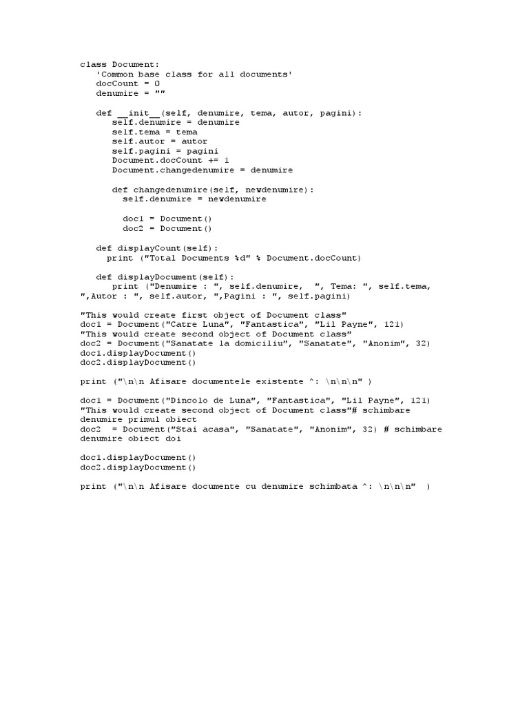 Python Document Class Overview | PDF | Philosophy | Teaching Methods ...