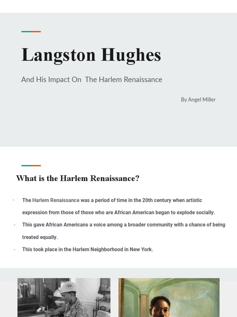 Langston Hughes - English Project | PDF | Harlem Renaissance | Poetry
