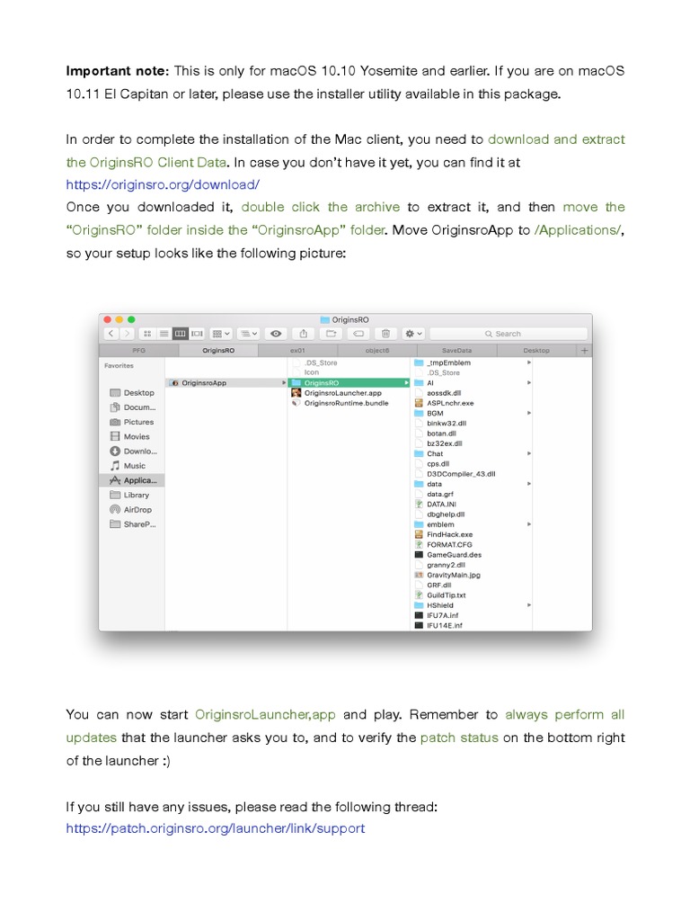 and Extract The Originsro Client Data Double Click The Archive Move The ...