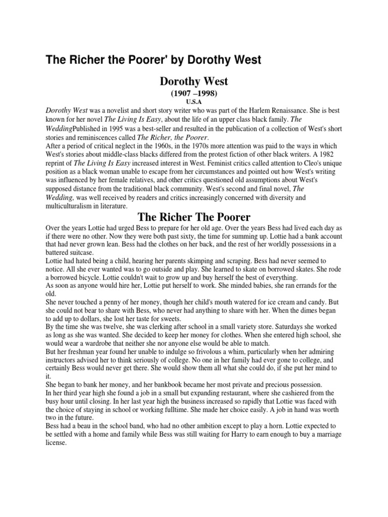 The Richer The Poorer | PDF