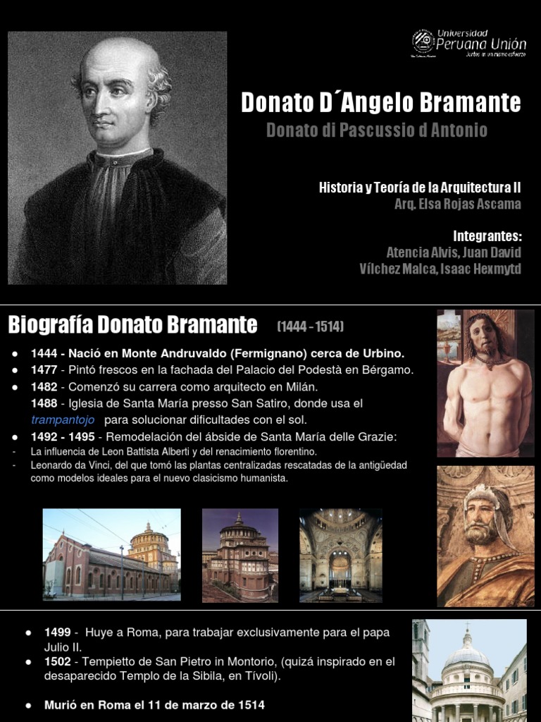 Expo-Donato Bramante | PDF | Diseño arquitectonico | Arquitectura