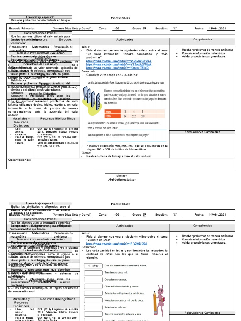 Planes de Matemáticas | PDF | Educación primaria | Evaluación