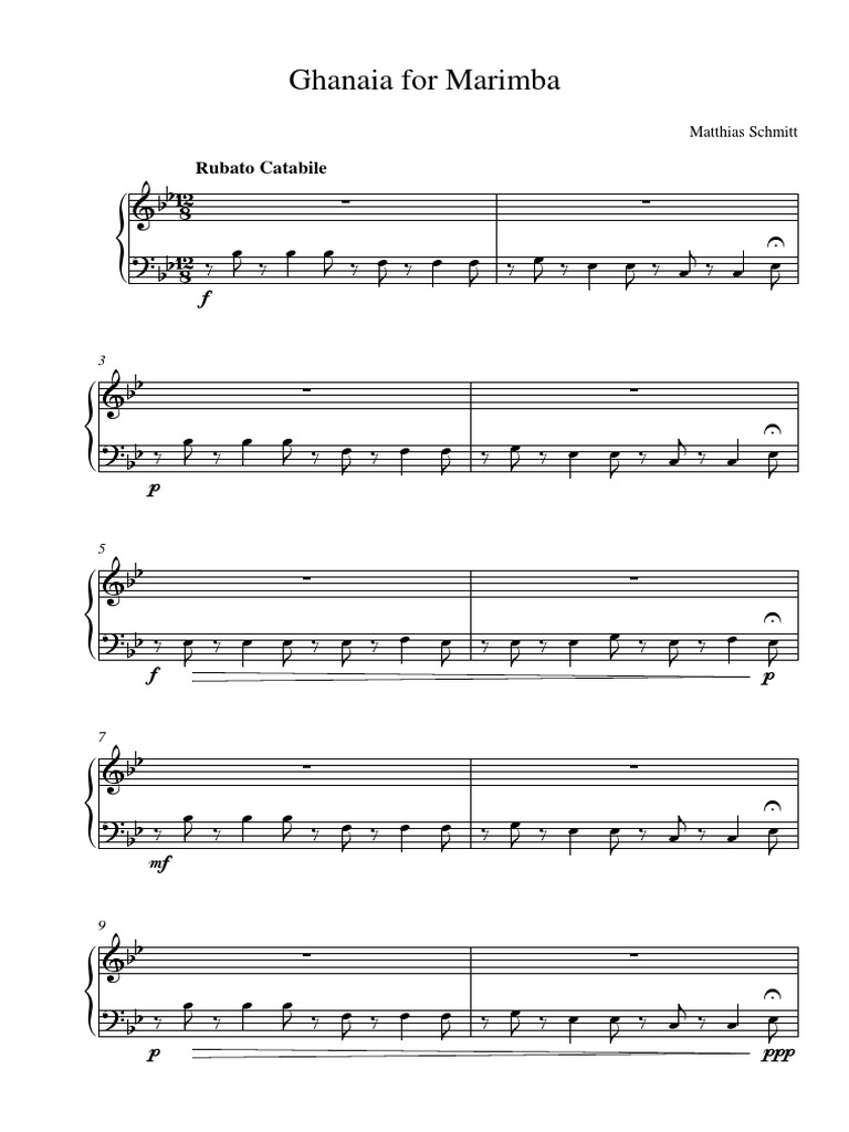 Ghanaia For Marimba Compress | PDF