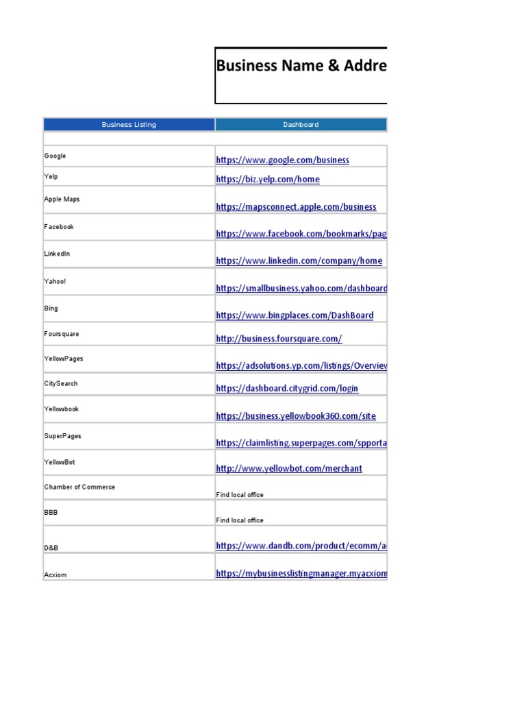 Business Name & Address | PDF