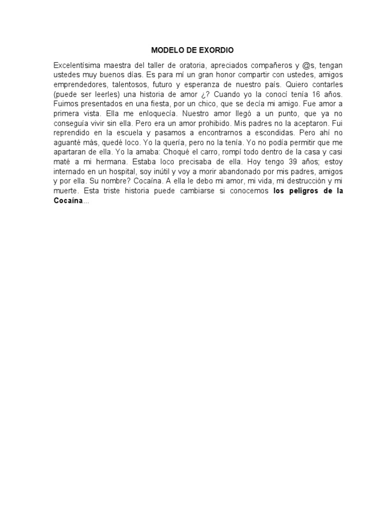 Modelo de Exordio | PDF