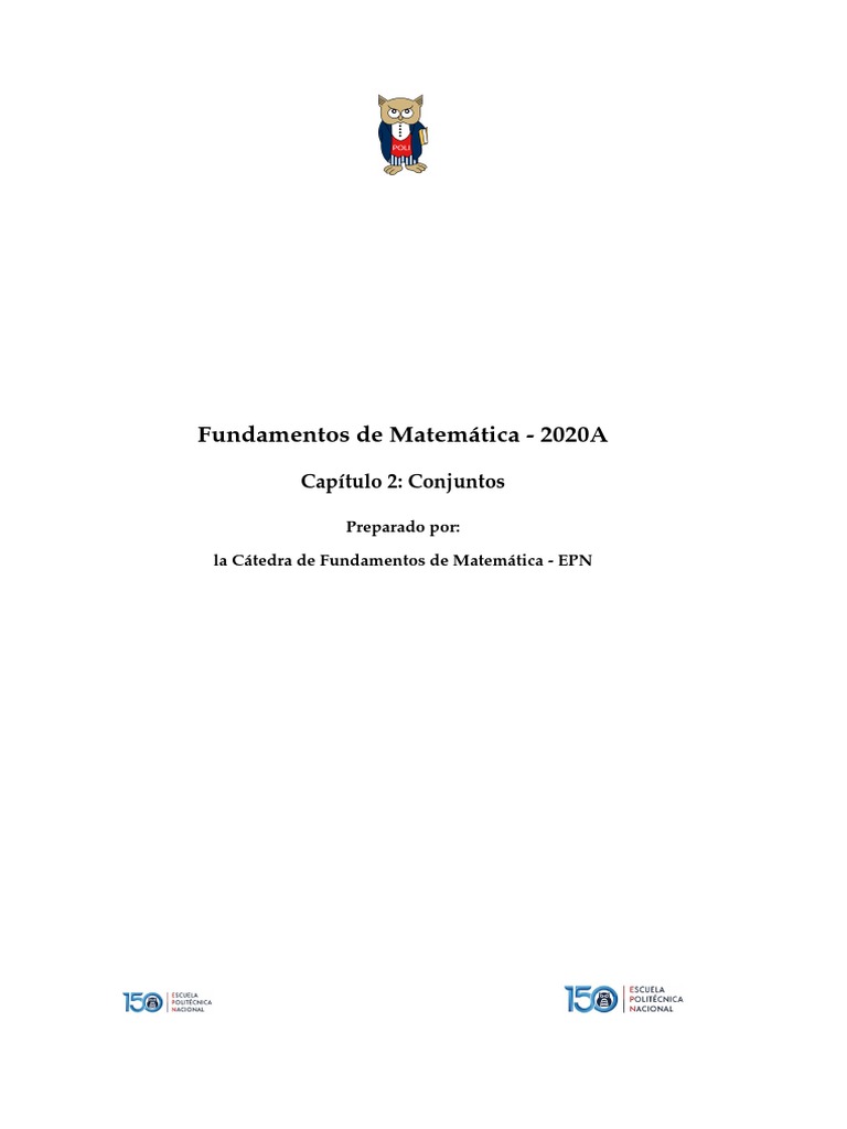 Notas de Clase - Conjuntos - Completo | PDF | Axioma | Conjunto (Matemáticas)
