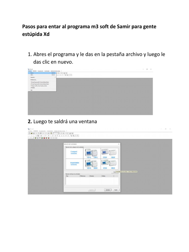 Pasos para Entar Al Programa m3 Soft | PDF
