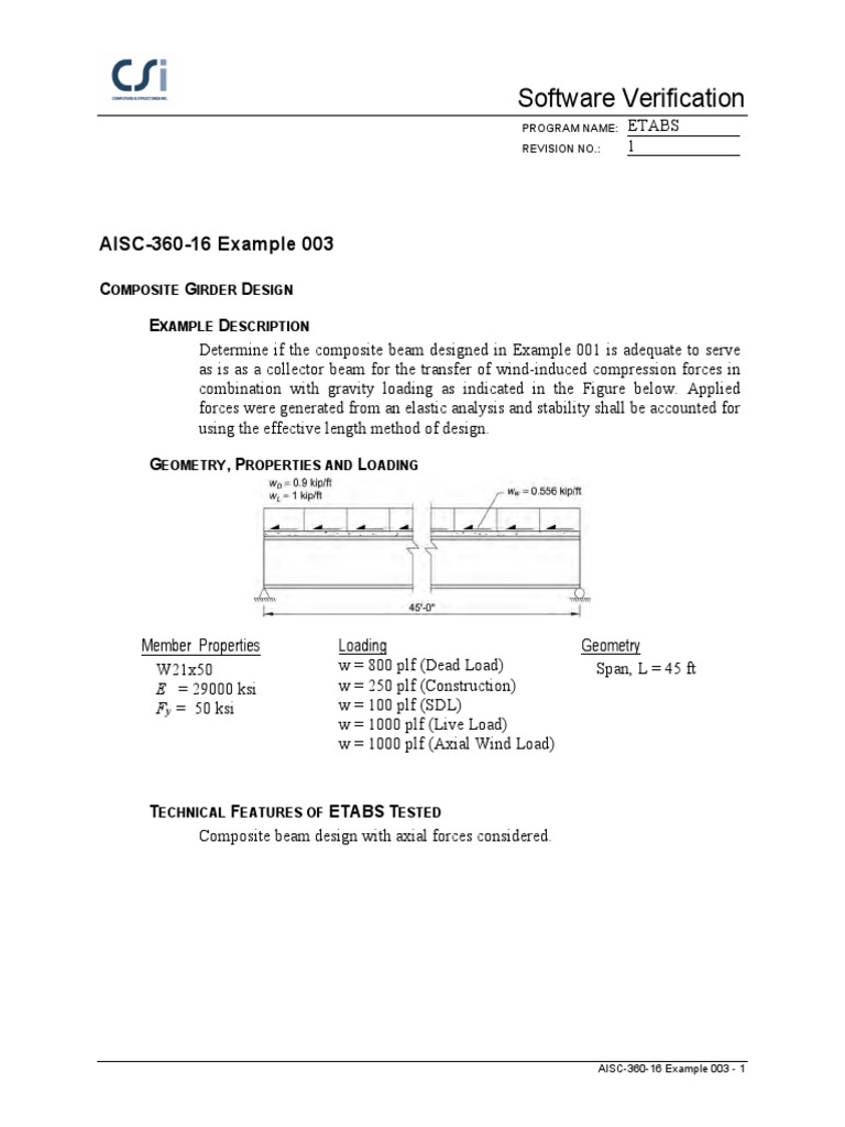 AISC-360-16 Example 003 | PDF | Strength Of Materials | Beam (Structure)