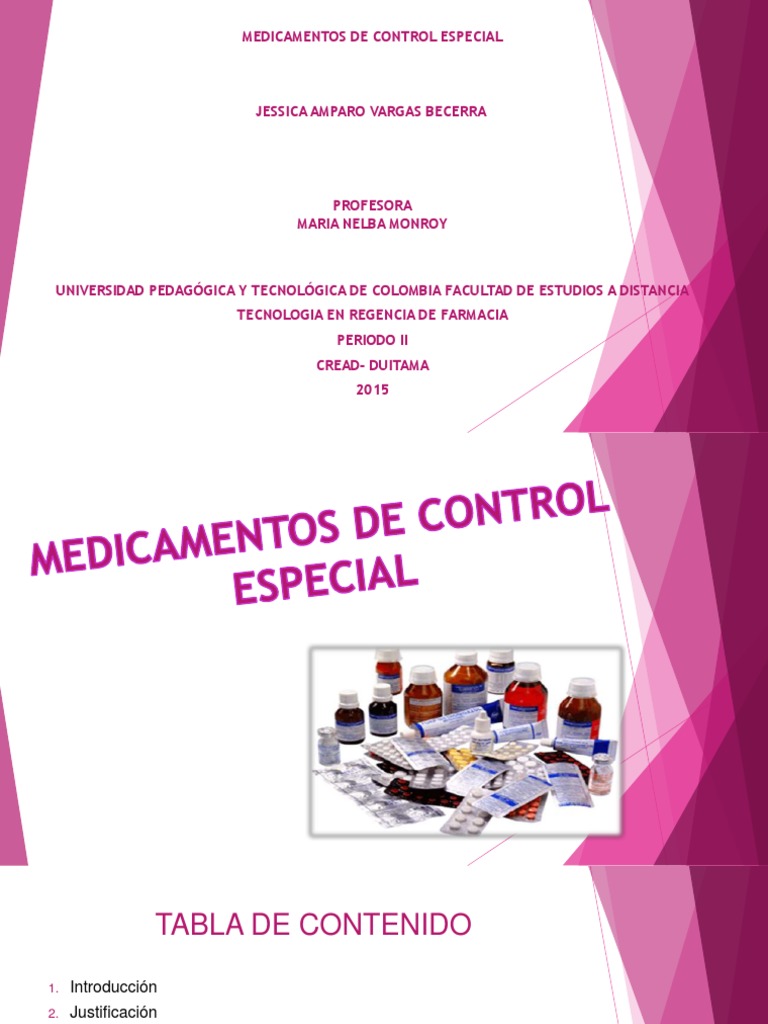 Medicamentos de Control Especial | PDF | Medicamentos con receta | Farmacia