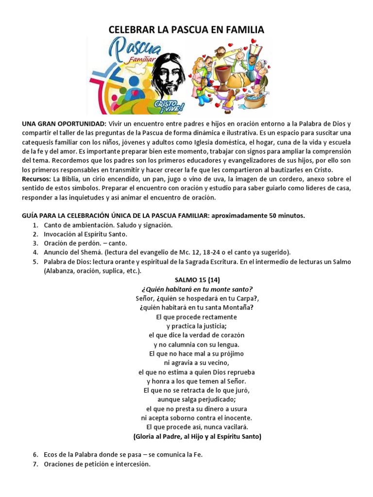 Celebrar La Pascua en Familia | PDF | Pascua de Resurrección | La ...