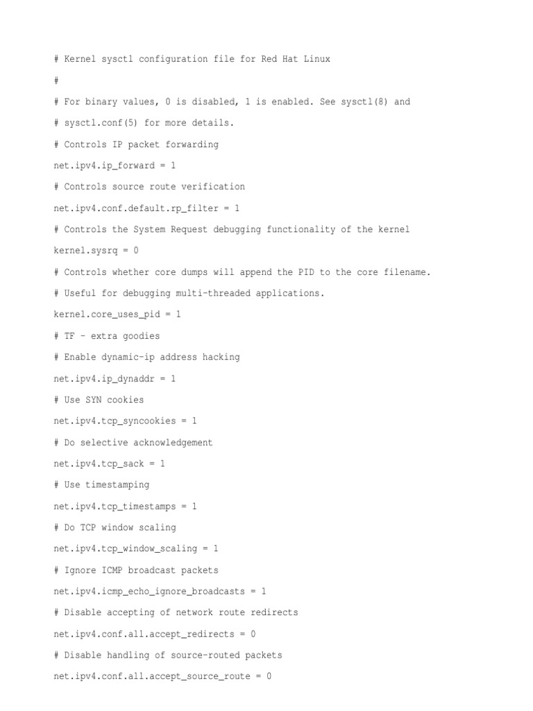 Sysctl - Conf To Forward Packet | PDF