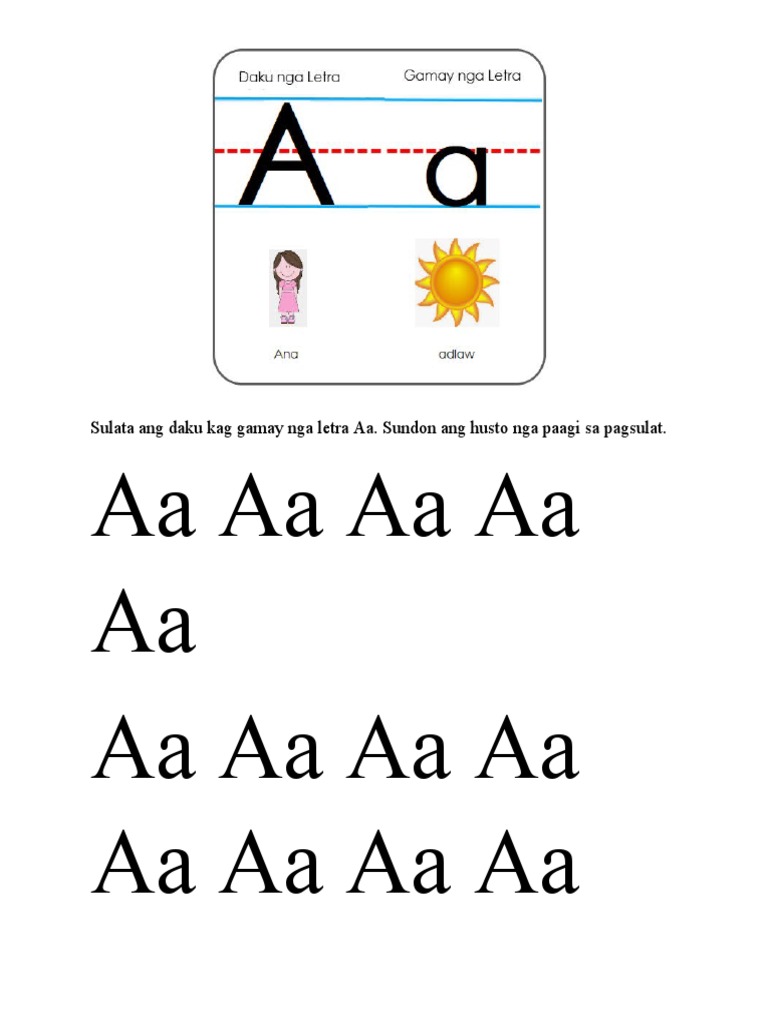 Pagsulat Sang Daku Kag Gamay Nga Letra | PDF