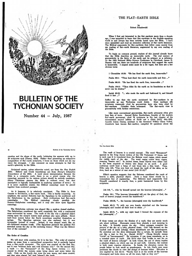 Flat-Earth Biblical Arguments | PDF | Genesis Creation Narrative | Bible