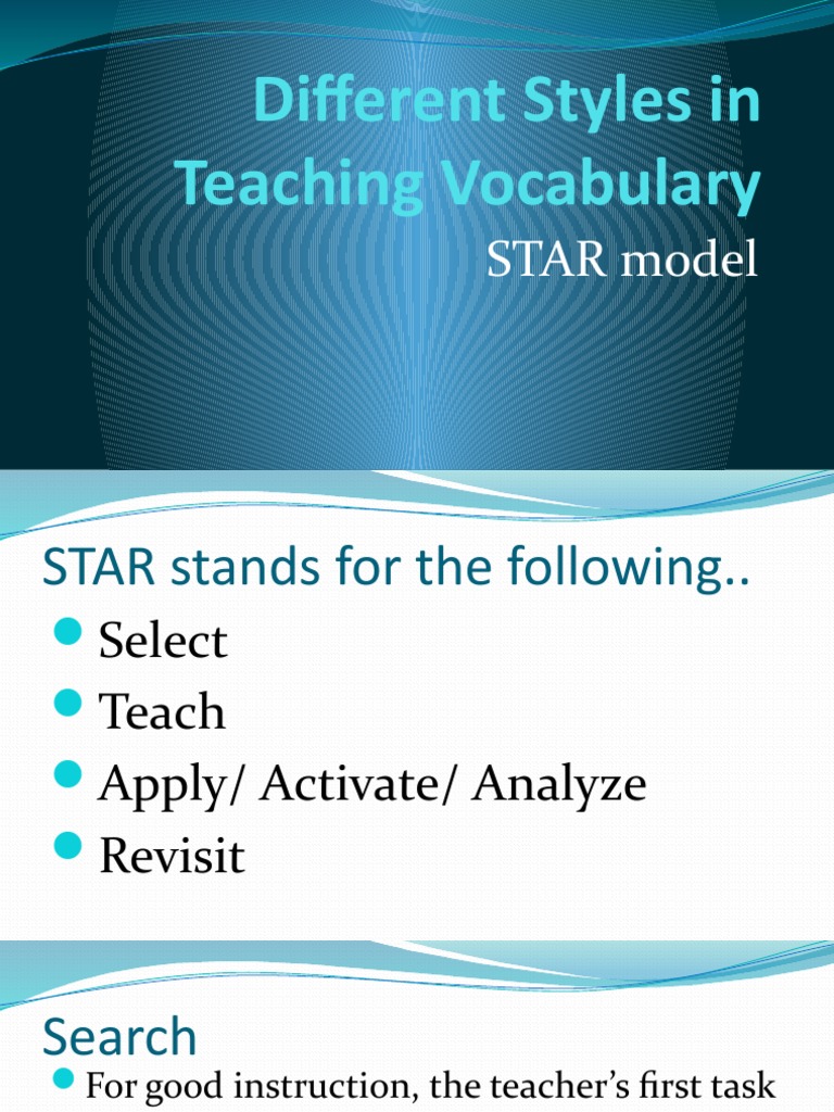 Effective Vocabulary Teaching Strategies | PDF | Self-Improvement