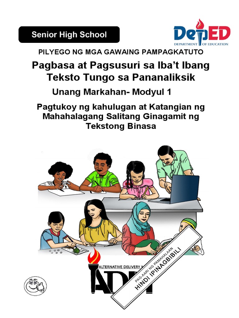 Pagbasa at Pagsulat - Q1 - Modyul 1 | PDF