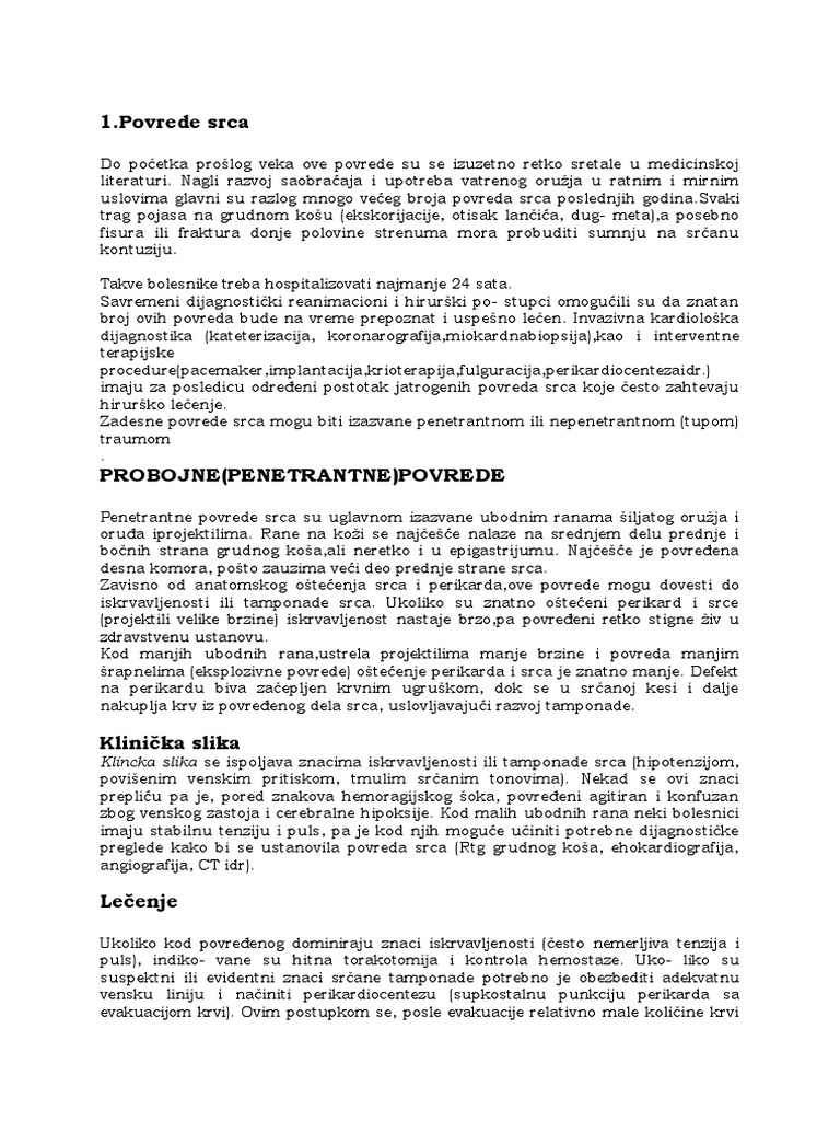 Kardiovaskularna Hirurgija | PDF