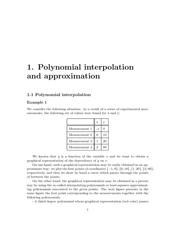 Polynomial Interpolation and Approximation | PDF | Polynomial ...