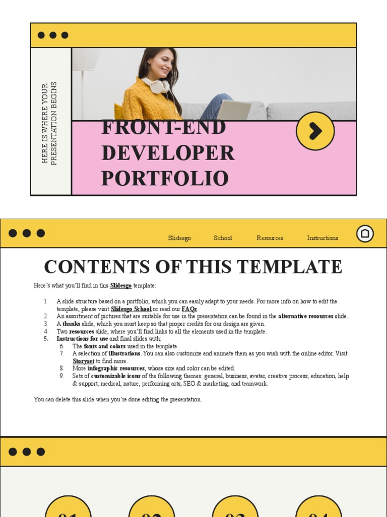Front-End Developer Portfolio by Slidesgo | PDF | Planets | Mercury ...