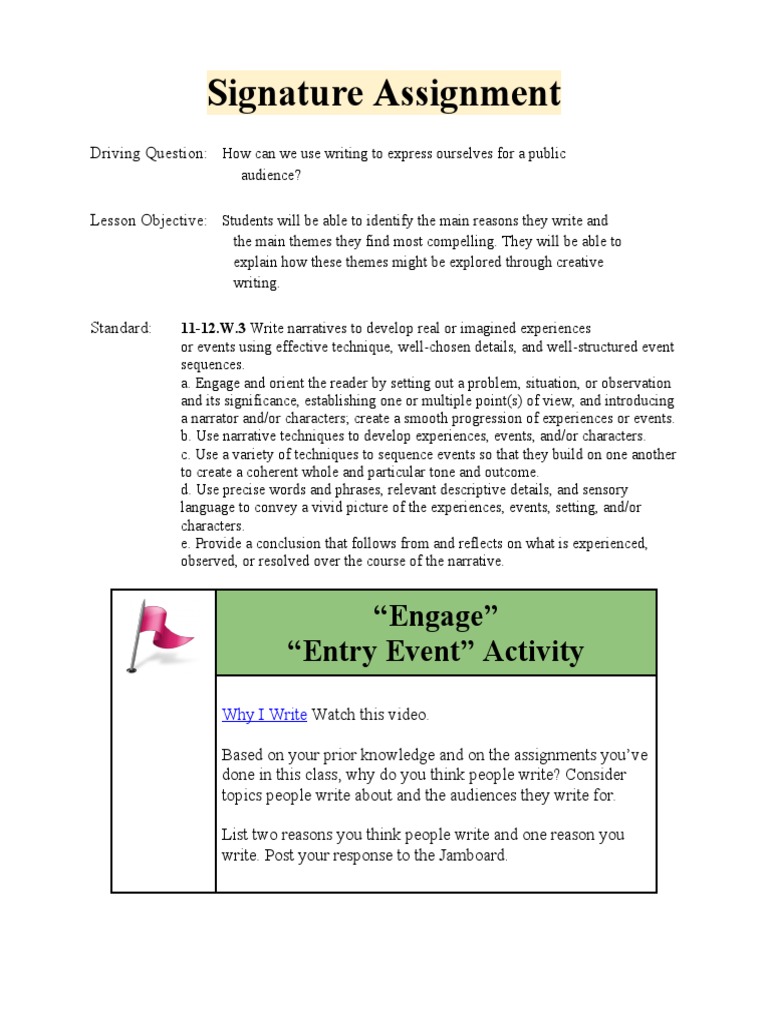 Tel 311 Inquiry Lesson Hyperdoc Template 2 | PDF | Experience | Narrative