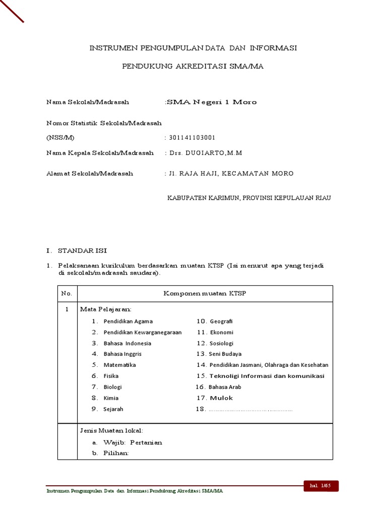 Data Pendukung Akreditasi | PDF