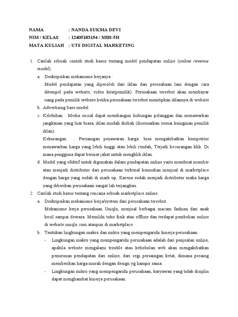 Uts Digital Marketing | PDF