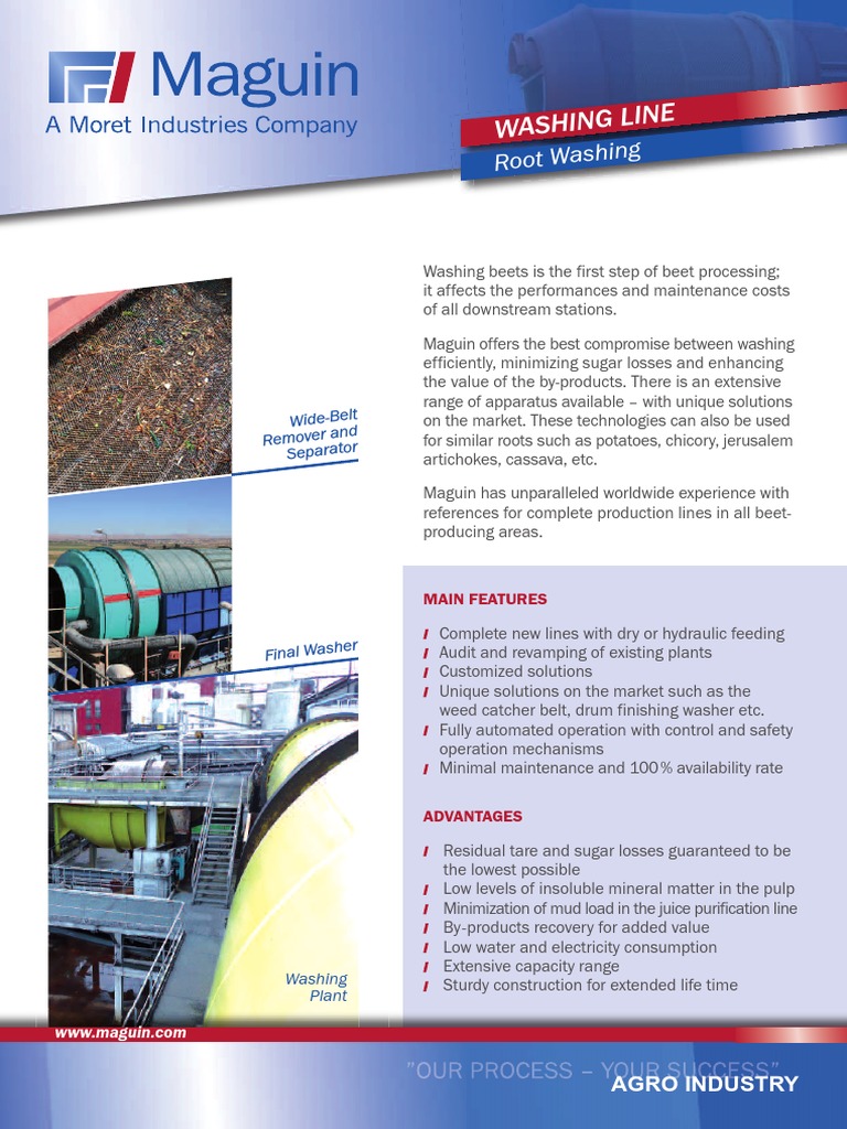 Maguin SUGAR Washing Line | PDF | Sugar Beet | Washing Machine