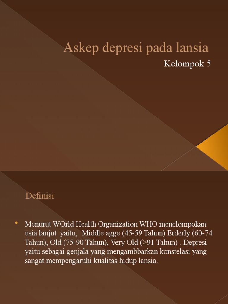Askep Depresi Pada Lansia | PDF