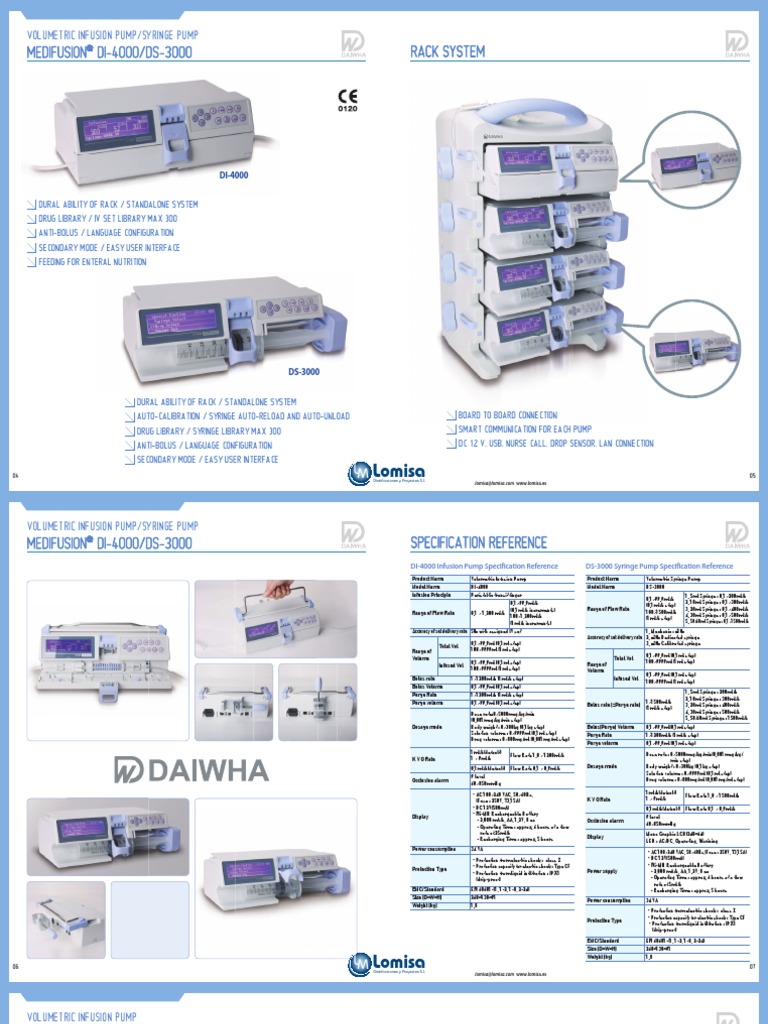 Medifusion DI-4000/DS-3000 Rack System: Lomisa | PDF | Intravenous ...